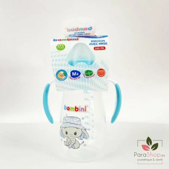 BAMBINI BIBERON LARGE AVEC ANSES 260ML - 902
