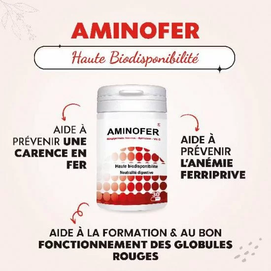 BIOHEALTH AMINOFER 30 Gelules | Tunisie
