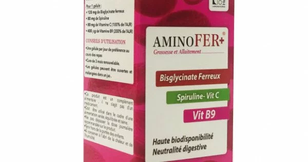 BIOHEALTH AMINOFER+ Grossesse et Allaitement 30 Gelules