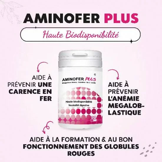 BIOHEALTH AMINOFER PLUS 30 Gelules | Tunisie
