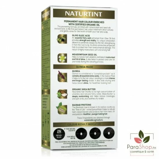 NATURTINT COLORATION PERMANENTE 2N CHATIN NOIR