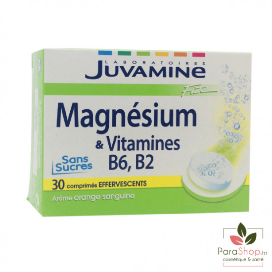 JUVAMINE MAGNESIUM ET VITAMINES B6, B2 -30 cmp effervescents