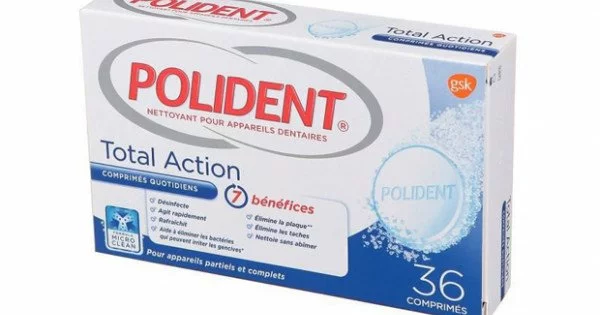 Polident Total Action Nettoyant 36 Comprimés